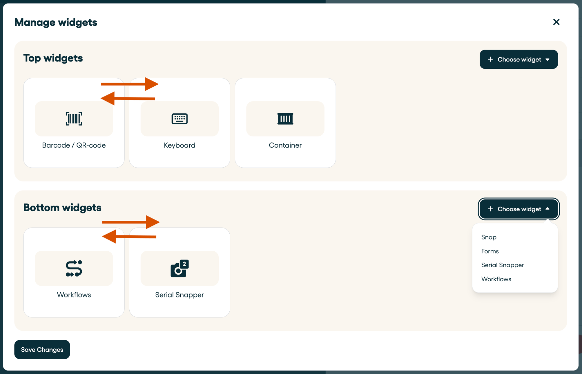 Understanding the Cargosnap widgets